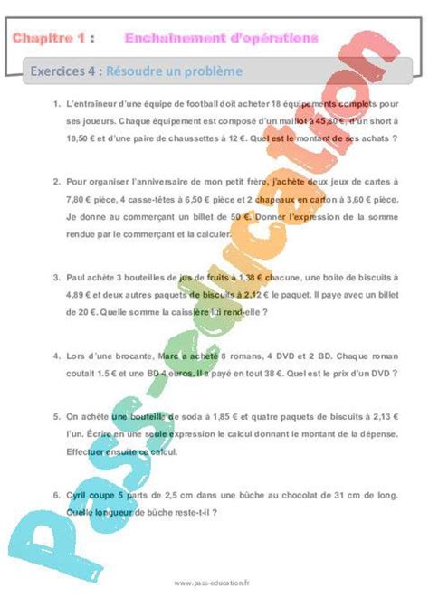 Résoudre Un Problème 5ème Séquence Complète Enchaînements D