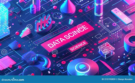 Data Flow Concept Big Data Technology And Data Science Illustration