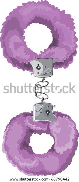 Violet Sexual Toy Handcuffs Stock Vector Royalty Free 68790442