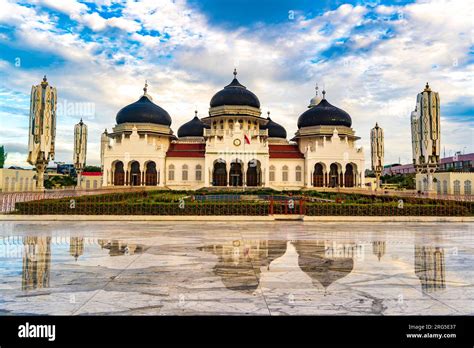 July 31 2023 Banda Aceh Indonesia The Baiturrahman Grand Mosque Is