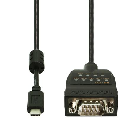 USB C 2 0 To Serial RS 232 Adapter W LED Indicators