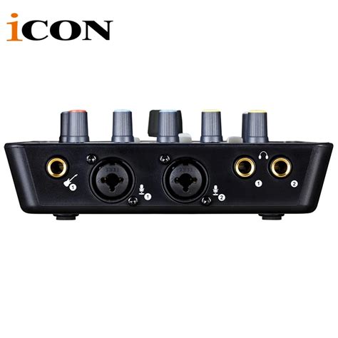Icon Upod Pro Usb внешняя звуковая карта 2 микрофона В 1 гитарный вход 2 выход Usb интерфейс