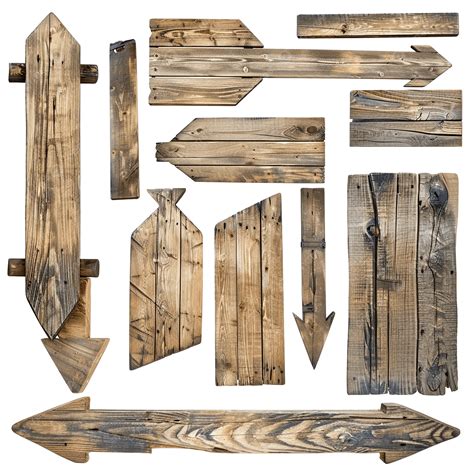 Wooden Arrow Signs Board Set Wood Signboards Plank Road Sign Wood