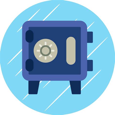 Safe Box Flat Circle Icon Design 43893813 Vector Art At Vecteezy