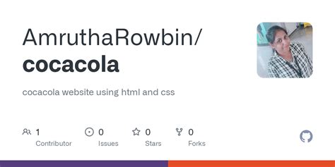 Github Amrutharowbincocacola Cocacola Website Using Html And Css