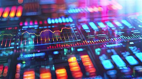 digital interface pulsing with data streams 4k animated video looping