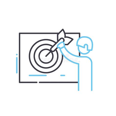 Business Kpi Line Icon Outline Symbol Vector Illustration Concept Sign Stock Vector