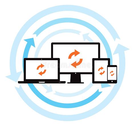 Cloud Data Backup Sync Stock Vector Illustration Of Desktop 36472684