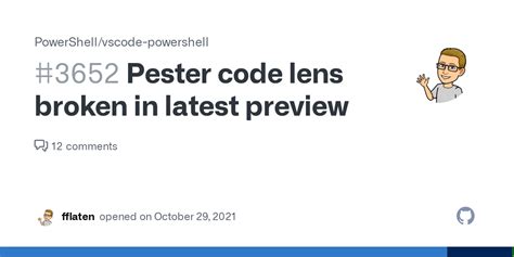 Pester Code Lens Broken In Latest Preview · Issue 3652 · Powershellvscode Powershell · Github