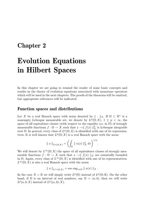 Pdf Evolution Equations In Hilbert Spaces