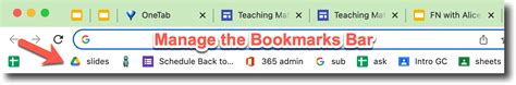 Managing The Bookmarks Bar Teacher Tech With Alice Keeler