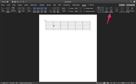 Change Table Margins Word Operfsigns