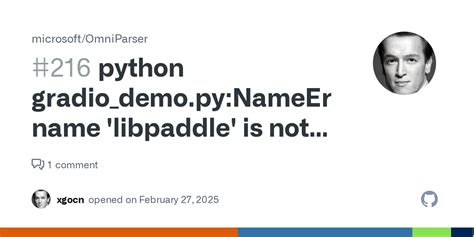 Python Gradio Demo Py Nameerror Name Libpaddle Is Not Defined Issue Microsoft