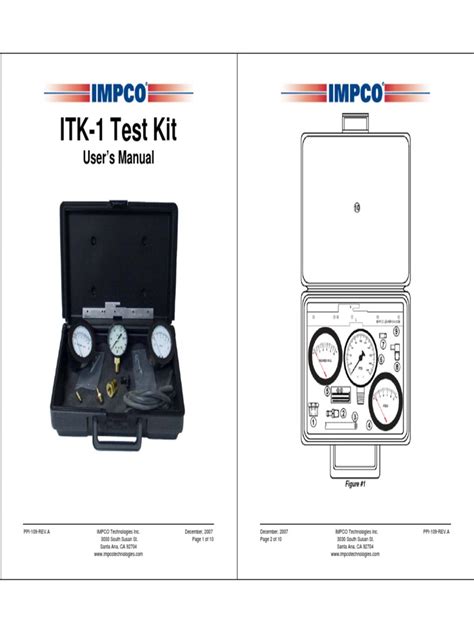 Users Guide For The Itk 1 Test Kit Instructions And Components For Testing Fuel System
