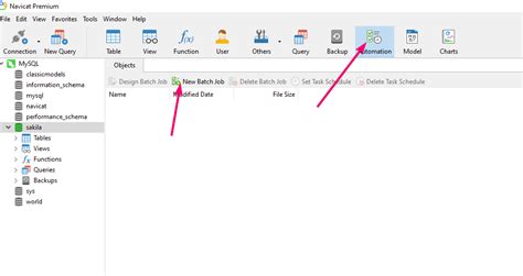 how to send notification emails with attachment in navicat db admin tool