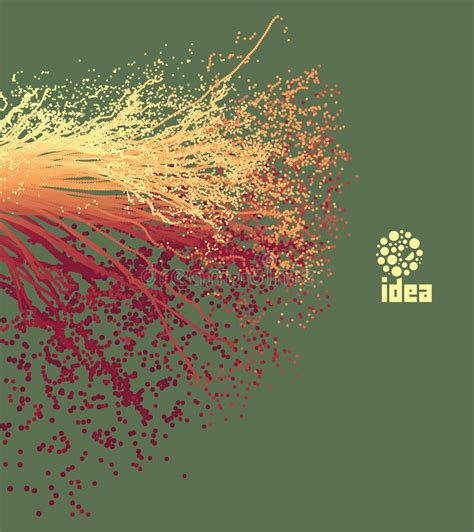 Point Explode Array With Dynamic Emitted Particles Stock Illustration