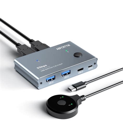 Amazon Com USB Switch In Out With Desktop Controller Aluminum USB Switch For