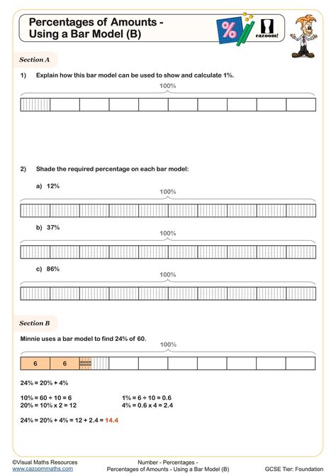 Ks3 And Ks4 Bar Modelling Worksheets Engaging Models And