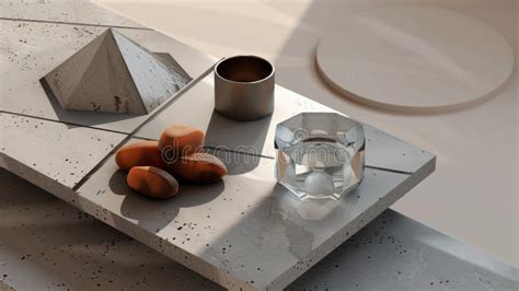 Simple 3d Geometric Iftar Table Representation Stock Illustration Illustration Of Visual