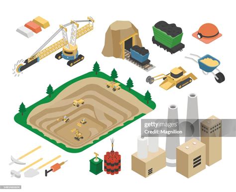 Quarry And Mining Isometric Set High Res Vector Graphic Getty Images