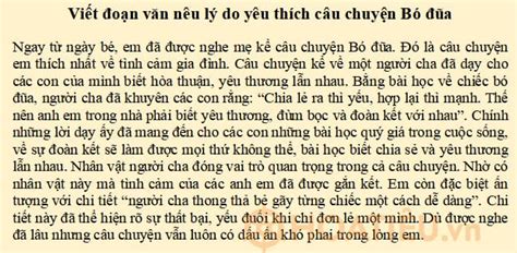 Siêu Hay Viết đoạn Văn Nêu Lí Do Yêu Thích Một Câu Chuyện đã đọc Hoặc