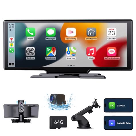 Portable Wireless Apple Carplay And Android Auto Car Screen 1026” Hd