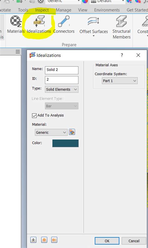 Mesh Not Created For Solid Idealization In Inventor Nastran