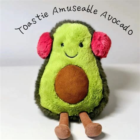 Jellycat Bnwt Toastie Amuseable Avocado Soft Toy With Earmuffs Cute T Idea £21 99 Picclick Uk