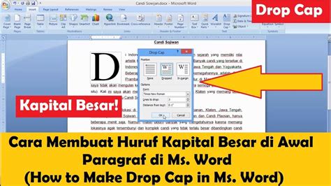 Tutorial Lengkap Cara Membuat Huruf Awal Kapital Di Word Beserta The