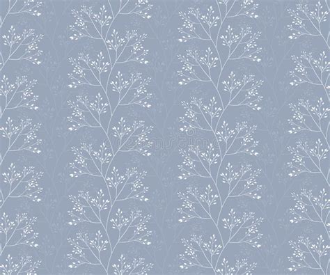 Seamless Floral Pattern With Twigs Stock Vector Illustration Of Leaf