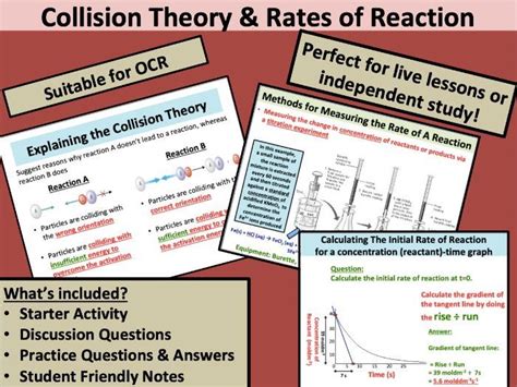 Collision Theory And Rates Of Reaction Teaching Resources