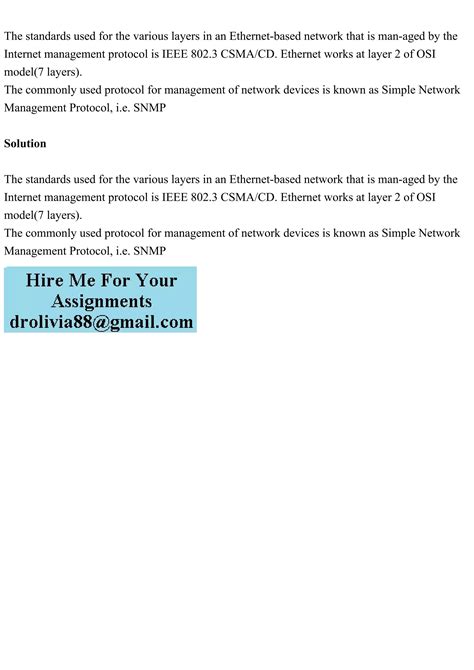 The Standards Used For The Various Layers In An Ethernet Based Netwo Pdf