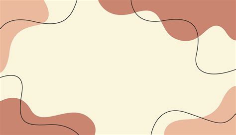 Abstract Background Minimalist Hand Drawn With Wavy Lines And Organic Shapes In Different