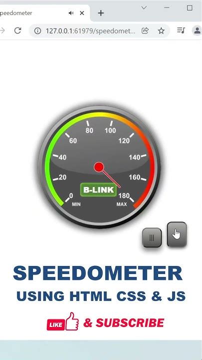 speedometer using html css and javascript speedometer shorts short full video link 👇 youtube