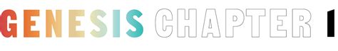 Genesis Chapter 1 — The Bible Initiative