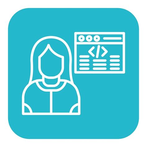 Premium Vector Citizen Developer Female Vector Icon Can Be Used For No Code Iconset