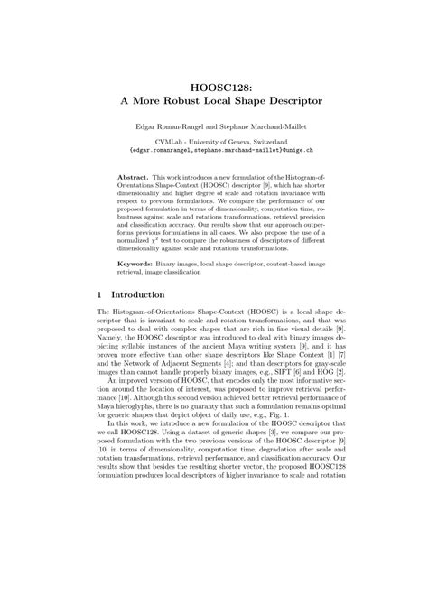 Pdf Hoosc128 A More Robust Local Shape Descriptor