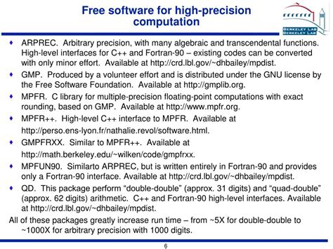 Ppt High Precision Computation Mathematical Physics And Dynamics