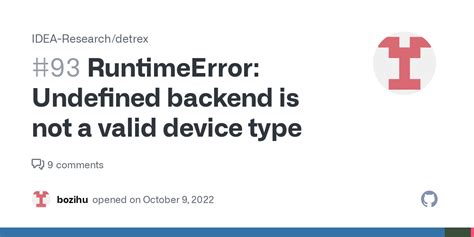 Runtimeerror Undefined Backend Is Not A Valid Device Type · Issue 93