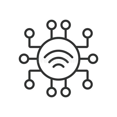 Iot Sensor Icon In Line Design Iot Sensors Internet Of Things Sensors Smart Sensor Wireless