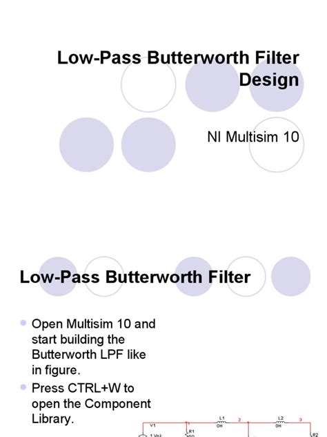 Low Pass Butterworth Filter Design Download Free Pdf Low Pass