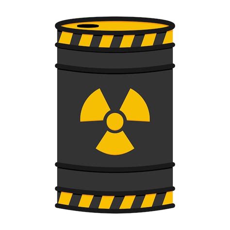 Premium Vector Barrel With Nuclear Pollution Biohazard Radioactive