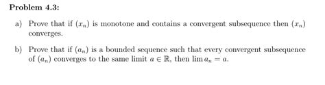 Solved Problem 43 A Prove That If 2n Is Monotone And