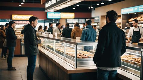 People Inside Restaurant Food Waiting Queue Restaurant Atmosphere