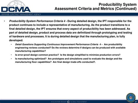 Ppt Mfg Assessment Application Assessment Criteria And Metrics
