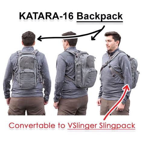 New Vanquest Katara 16 Double Strap Backpack 16l Convertible To Right Or Left Slingbag