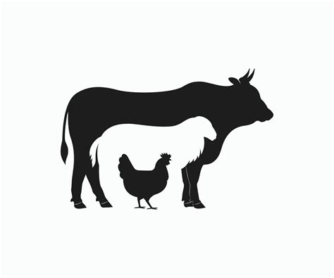 Chicken Lamb Cow Livestock Icon Logo Design Template 15841514 Vector
