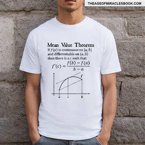 Funny Nerdy Mean Value Theorem Calculus Teacher Math Black Design On