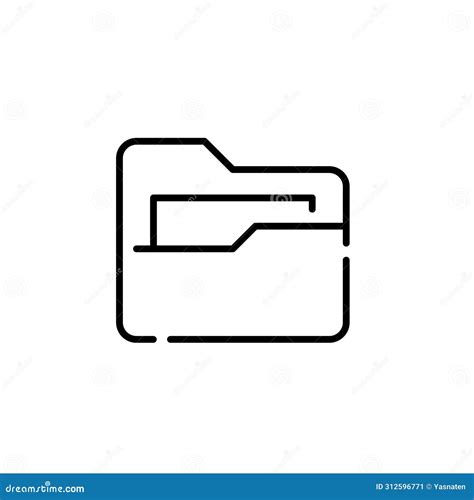 Computer Folder With File Inside Structured Arrangement And
