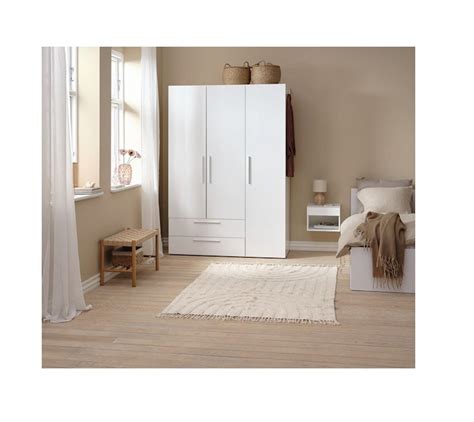 Шкаф Jysk Helstrup 144x62x208 см ДСП ХДФ меламин белый купить в Баку Цена обзор отзывы